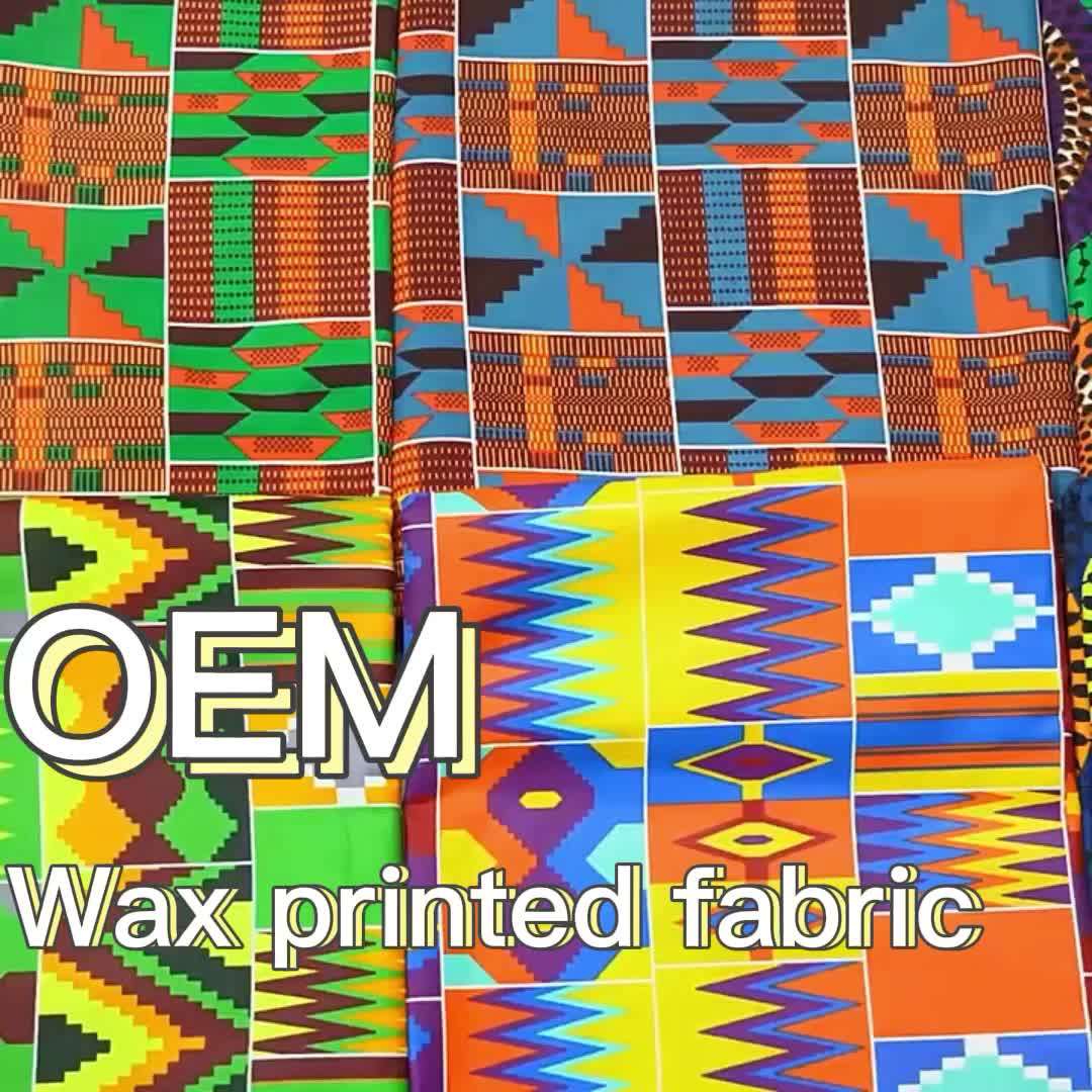 100% Cotton Africa Oem Multiple Pattern Custom Logo Chiganvy Wax Fabric ...