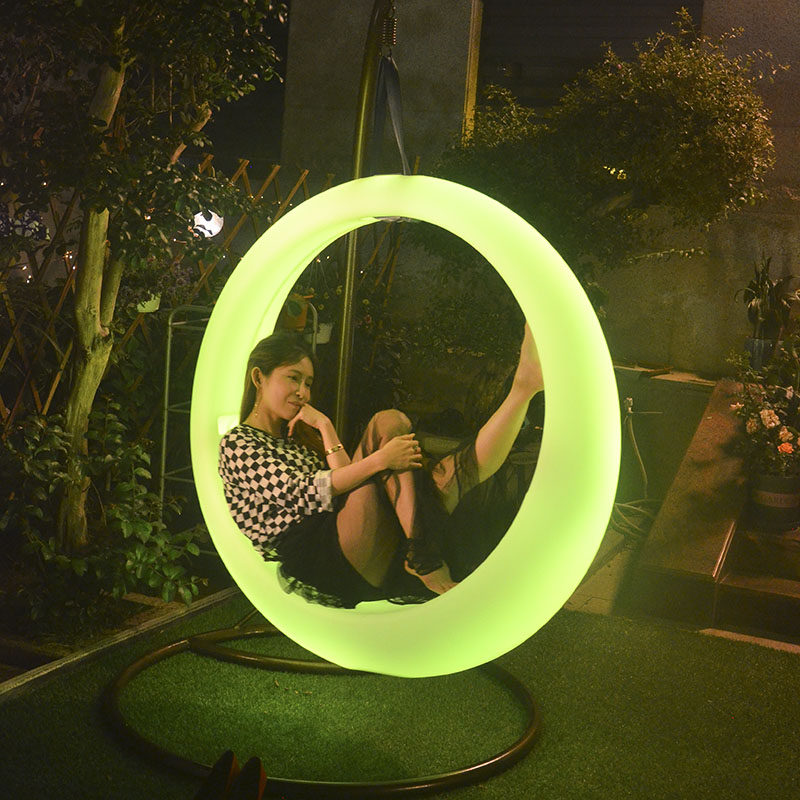 [USD 204.29] Led Illuminated Swing Courtyard Decoration Moon Outdoor ...