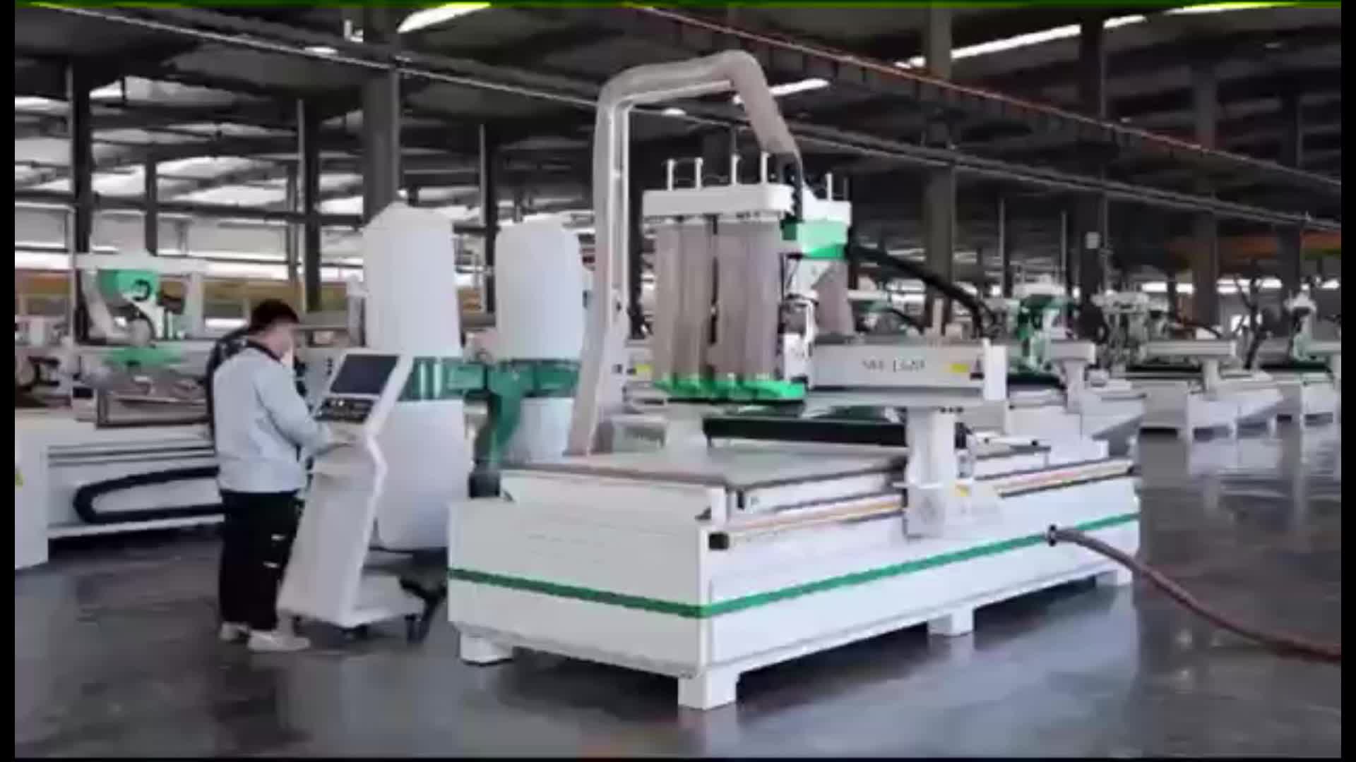 Atc Auto Loading And Unloading Nesting Cnc Router Multi Head Cnc Cutting Machine Wood Router For ...