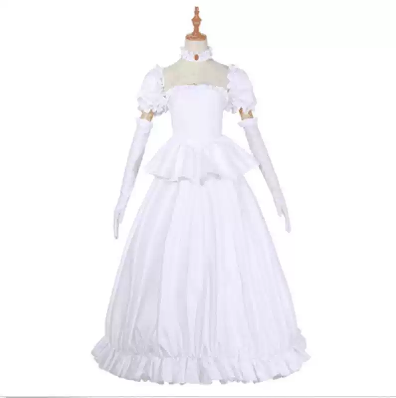 Booette King Boo Cosplay Costume Princess Koopa White Dress