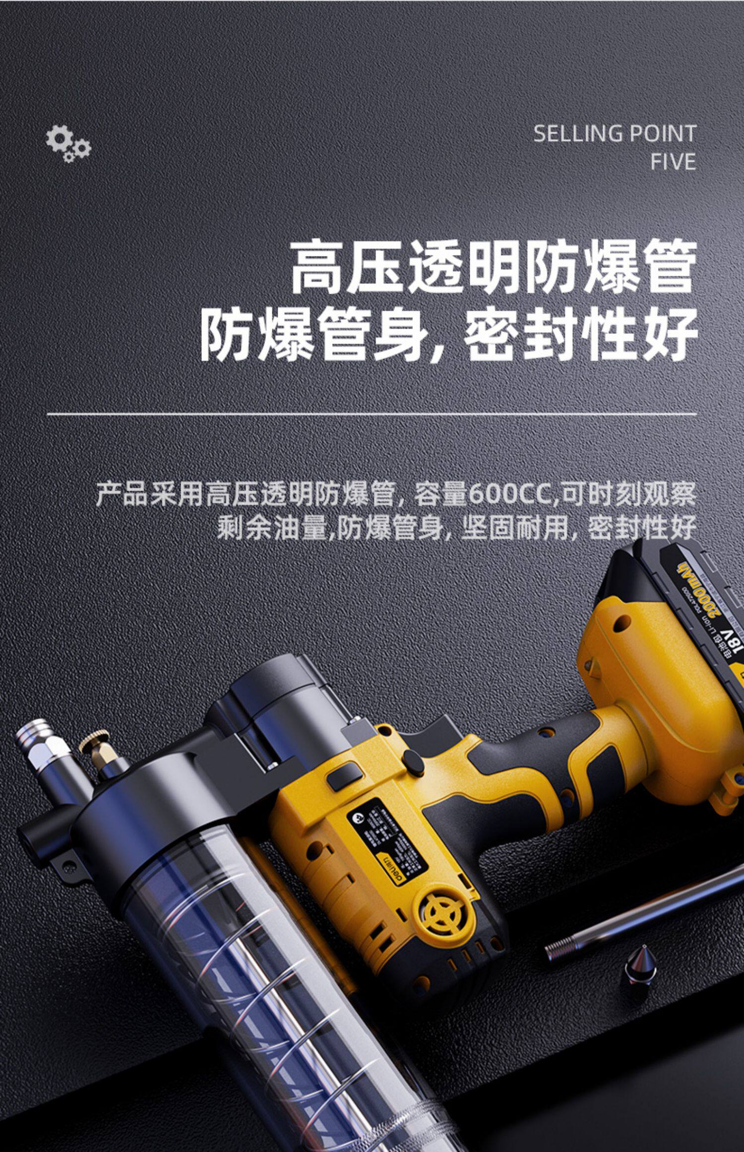 Deli lithium lithium Electric Butter Gun 18V Double Pin 600CC Điện ...