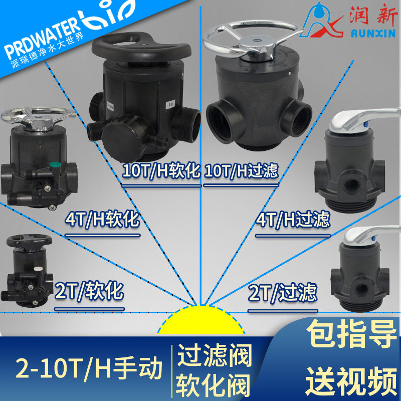 润新手动阀过滤阀56E 56A 56D控制阀64B 64A 64D 2T4T6T10T软水阀