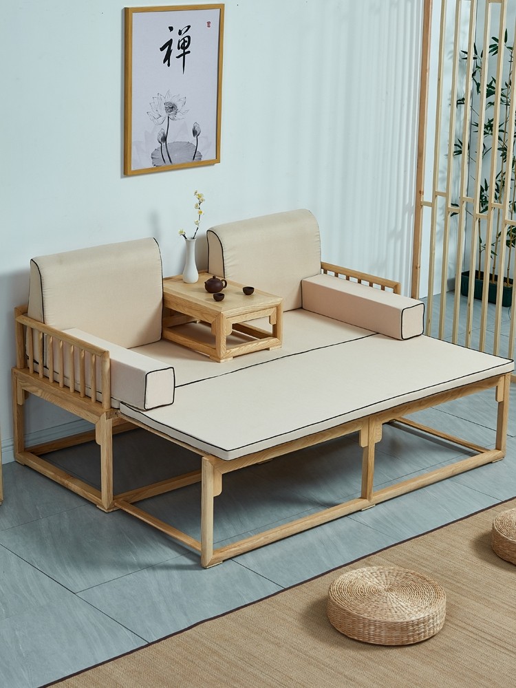 [USD 569.64] Luohan Bed New Chinese Solid Wood Sliding Bed Small Living ...