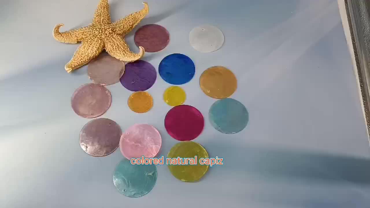 Natural Seashell Round Shape Colored Capiz Shell Wholesale Philippines ...