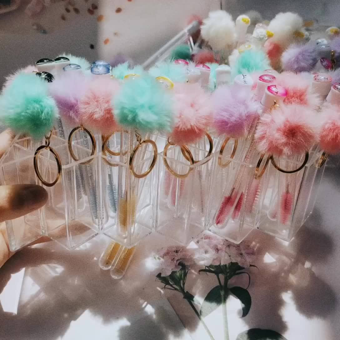 Private Label Mini Eye Lash Eyelash Spoolies Cleaning Brush In Tube ...