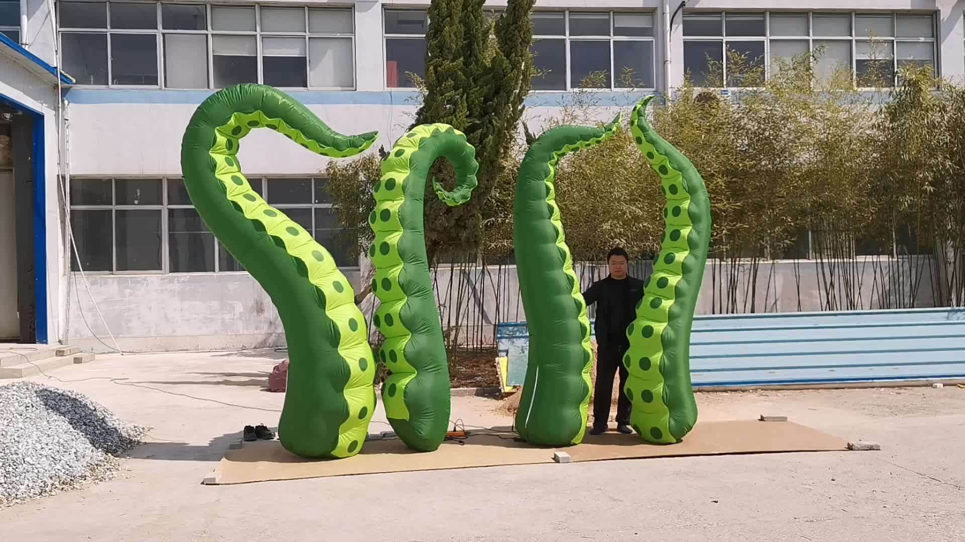 Giant Building Decorative Green Inflatable Octopus Tentacles - Buy ...