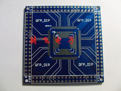 蓝色万用型QFP/TQFP/LQFP双面 32pin-144pinQFP转DIP转接板 -阿里巴巴