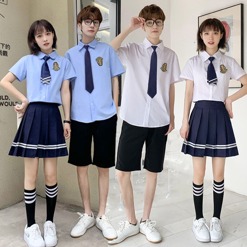 Student graduation class uniform men and women JK uniform short skirt ...