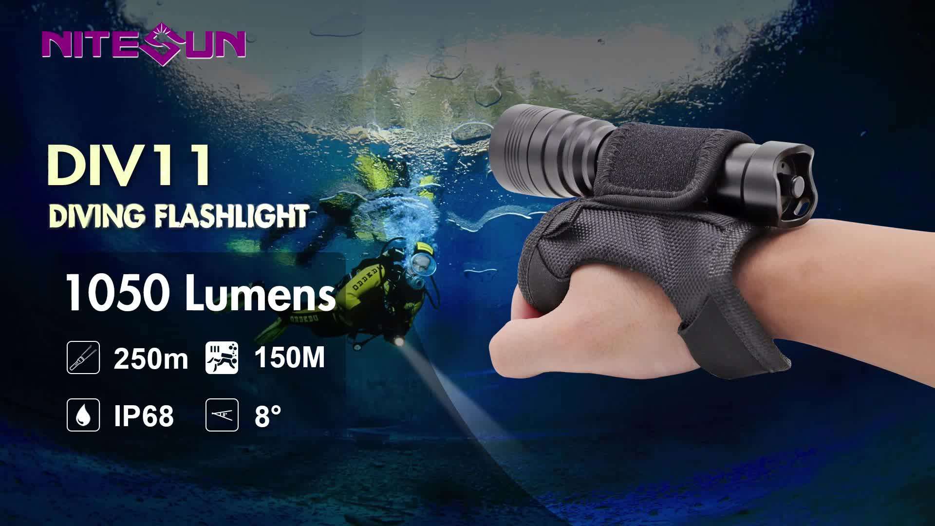 New Professional Diving Flashlight Powerful 1000 Lumen Led Diving Light ...