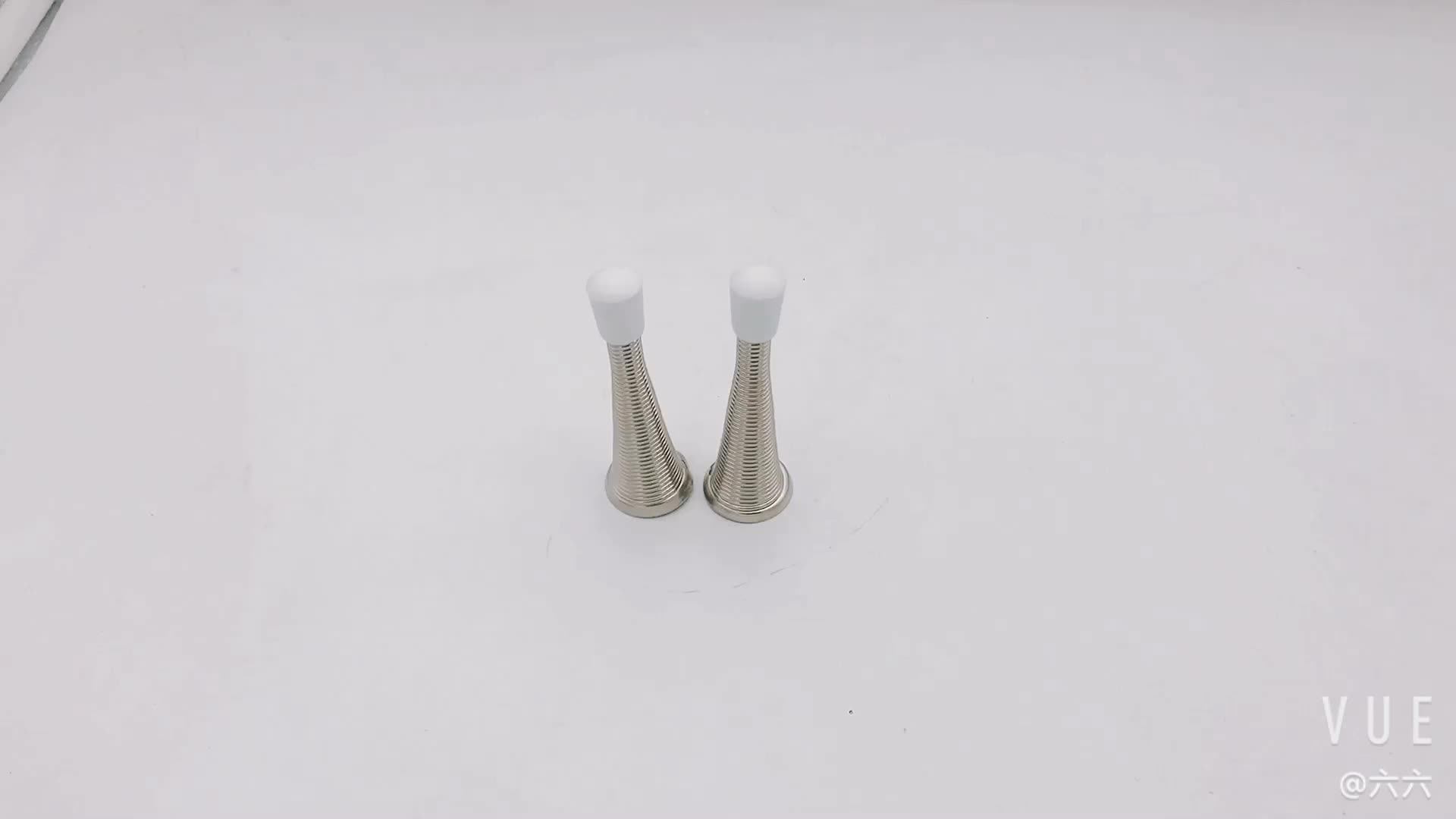 Rubber Metal Door Stops Spring Stopper Wall Mounted Skirting Board 85mm ...