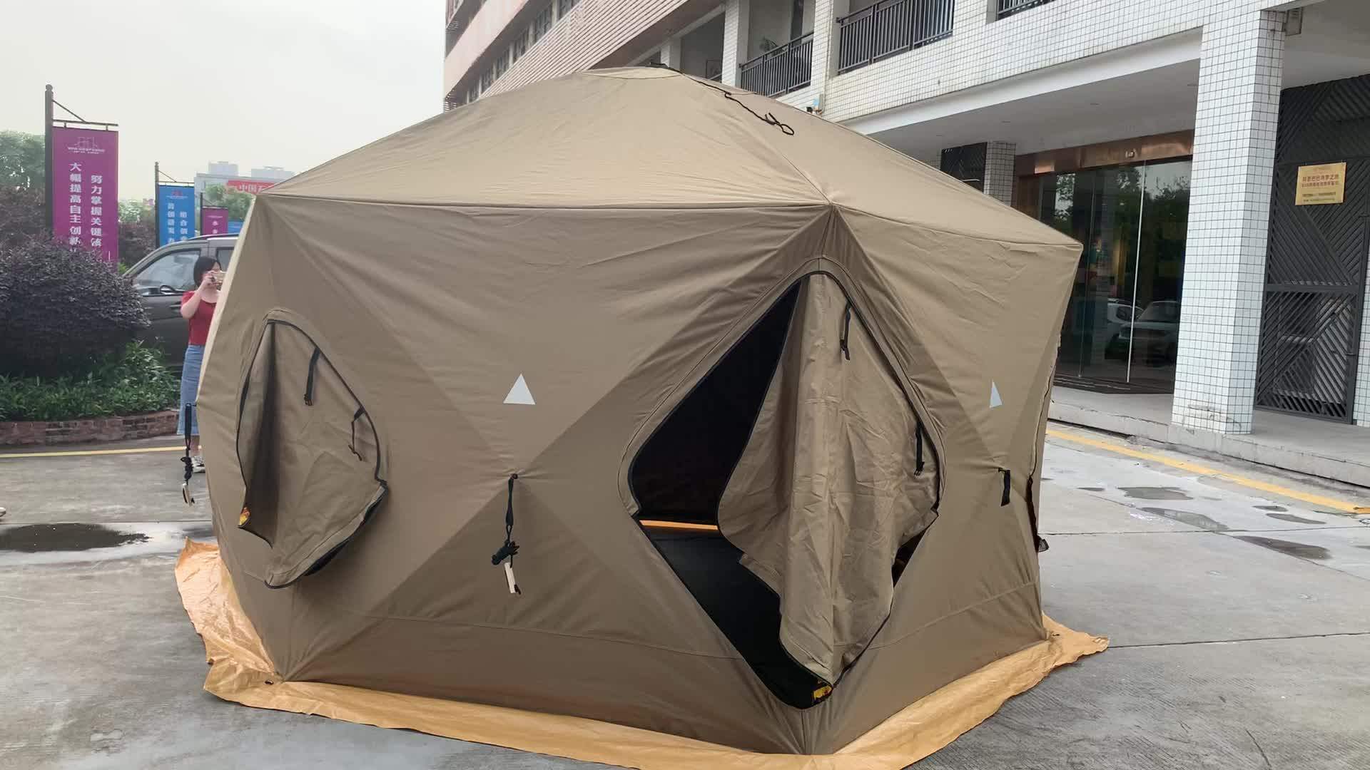 Outdoor Travel Waterproof Sunscreen Polygon Middle Eastern 6 Person ...