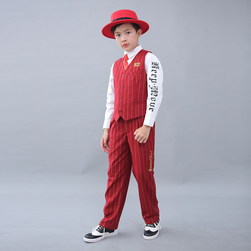 [USD 62.56] Children's Popping costume Locking lock dance suit street ...