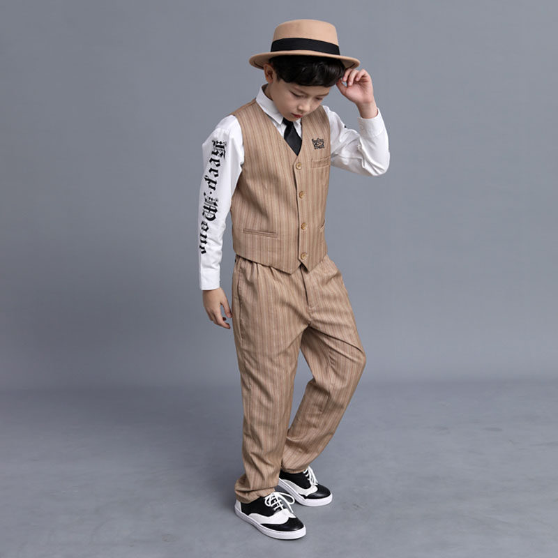 [USD 62.56] Children's Popping costume Locking lock dance suit street ...