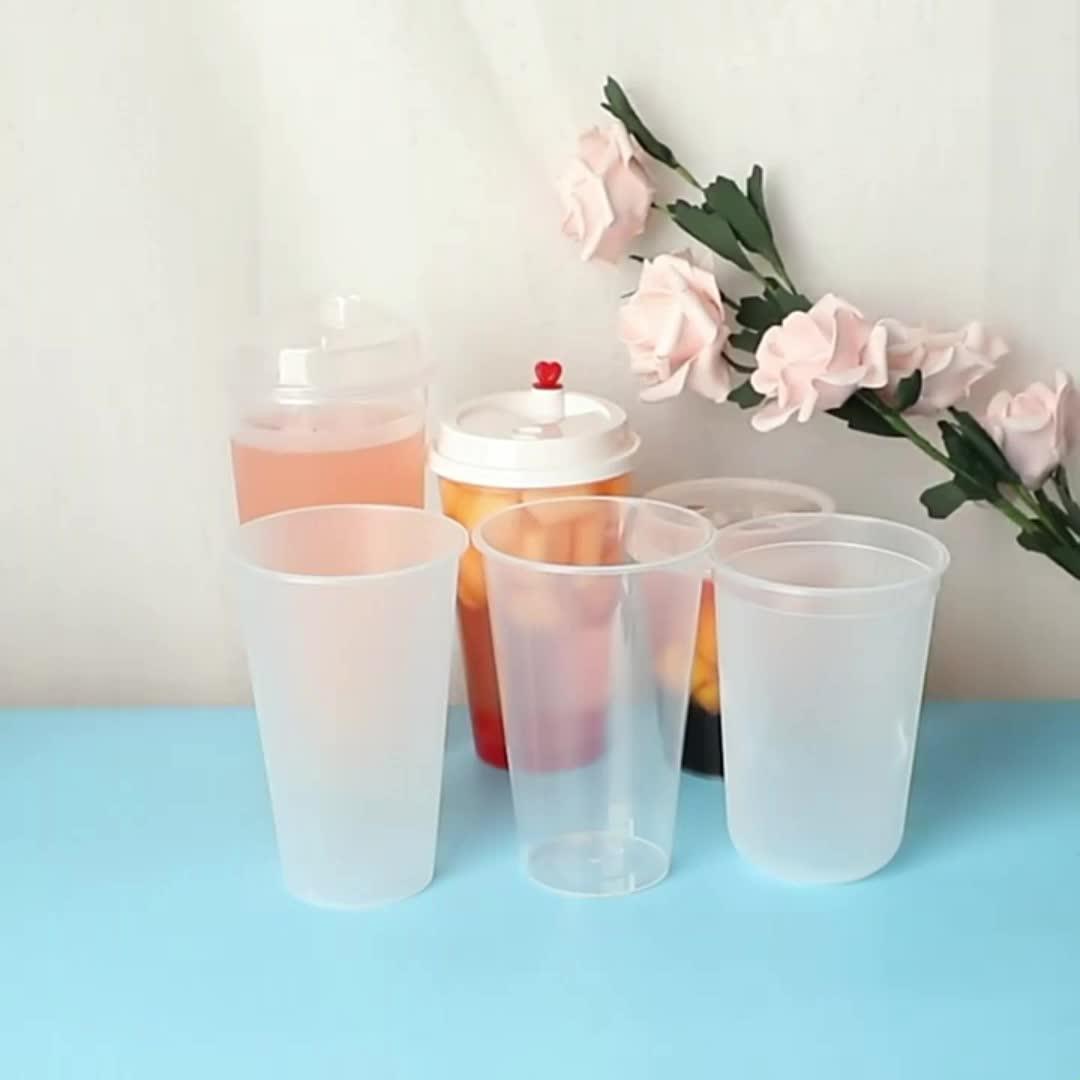 Custom Logo Transparent/matte 12oz/16oz/24oz Thick Reusable Plastic ...