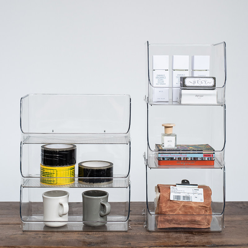 [USD 32.83] Editor01 Japan PUEBCO Transparent Stackable Organizer ...