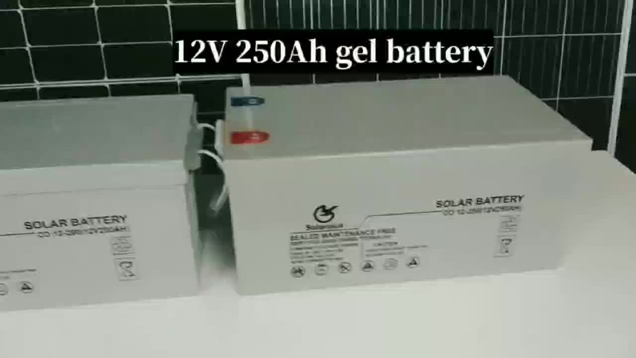200ah 250ah 12v 100ah Deep Cycle Solar Storage Battery Gel Lead Acid Battery For Solar Panel ...
