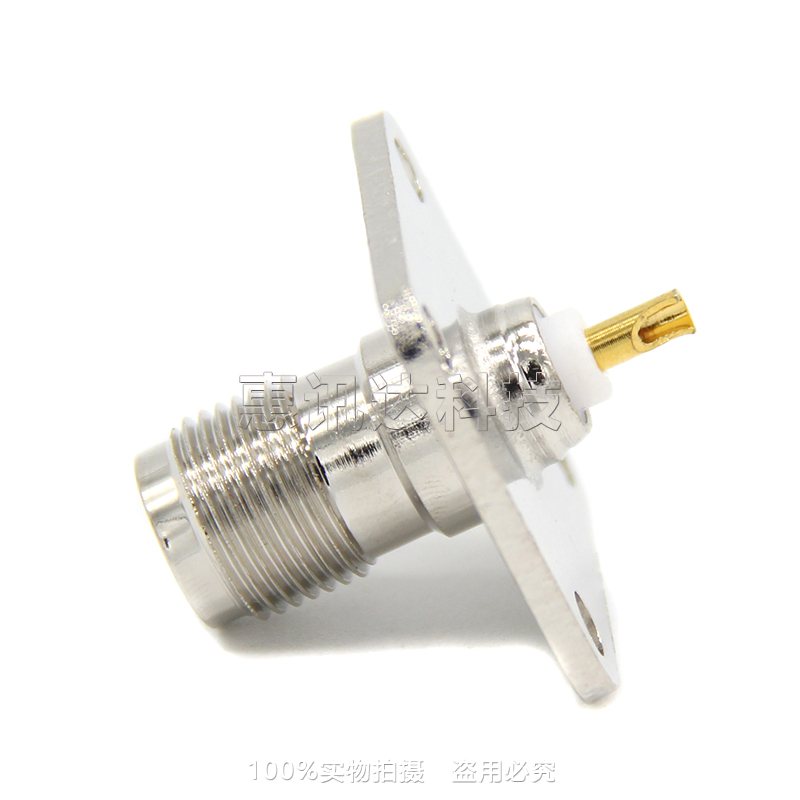 TNC-KF大 TNC-50KF TNC母座 带四孔法兰固定 机壳使用 连接器-阿里巴巴