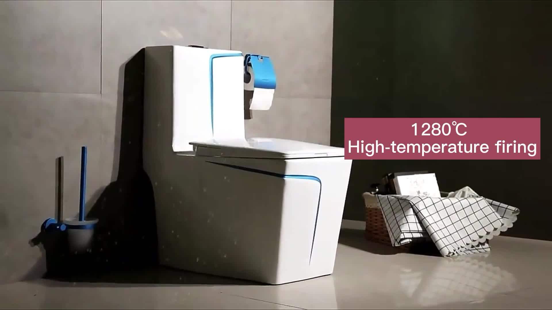 Luxury Gold Black Line Ceramic Commode Bathroom Siphonic Wc Water ...