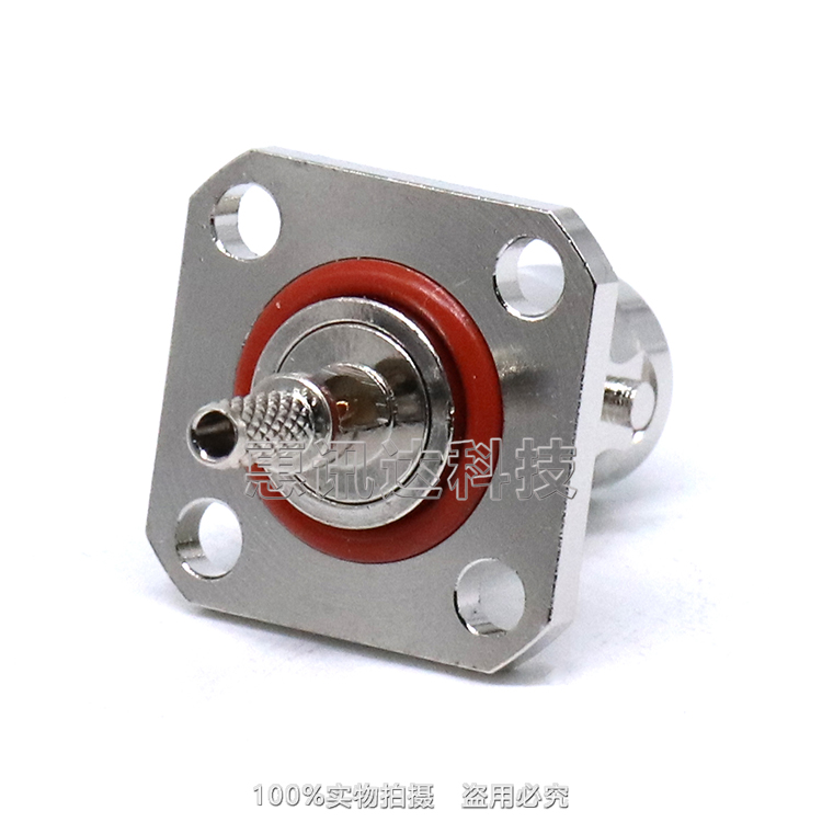 BNC-C-KF3开窗 BNC-KF1.5带防水圈BNC母头带四孔法兰压接50-1.5线-阿里巴巴