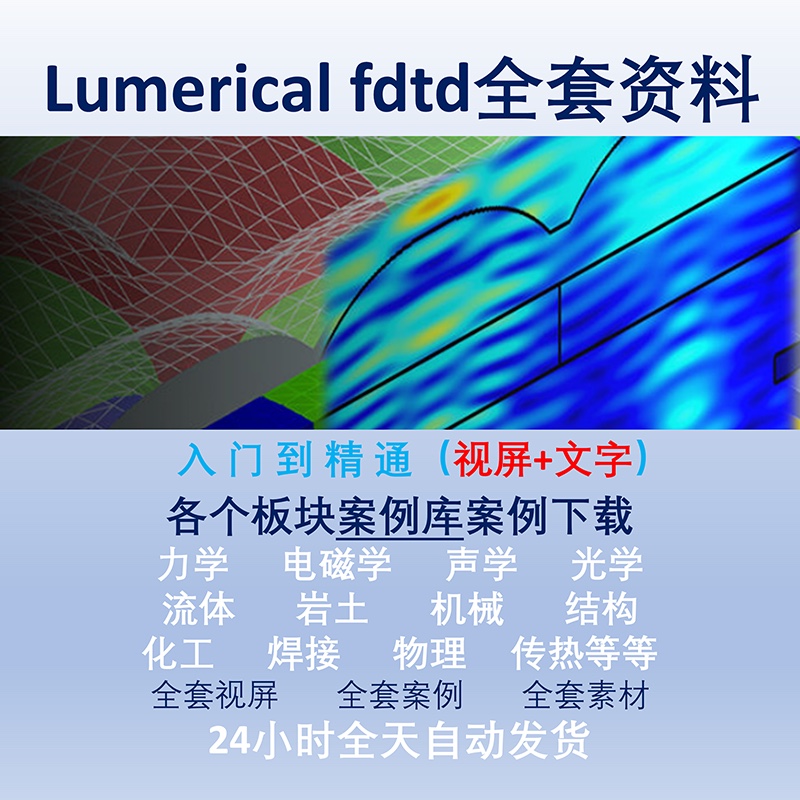 Lumerical Fdtd教程 Fdtd案例库案例代下载