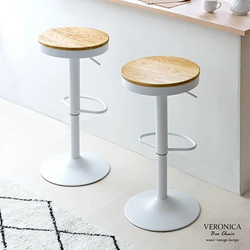 [USD 297.98] Japanese-style bar bench ups and downs Rotating bar chairs ...