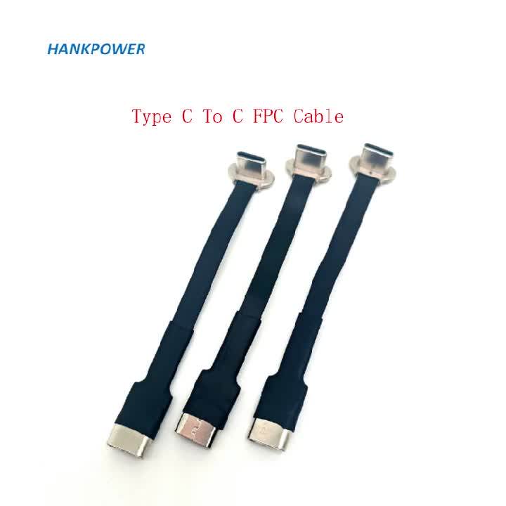 90 Degree Right Angle Usb C Connector With 10 Pin Soft Fpc Type C Flat Charging Cable - Buy Fpc ...