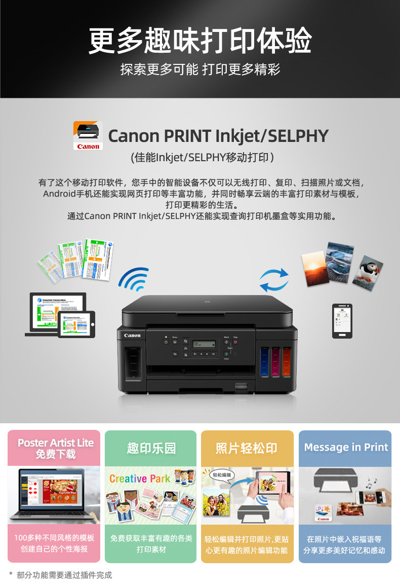 佳能G5080打印机G6080一体机 G7080彩色照片复印家用办公无线双面-阿里巴巴