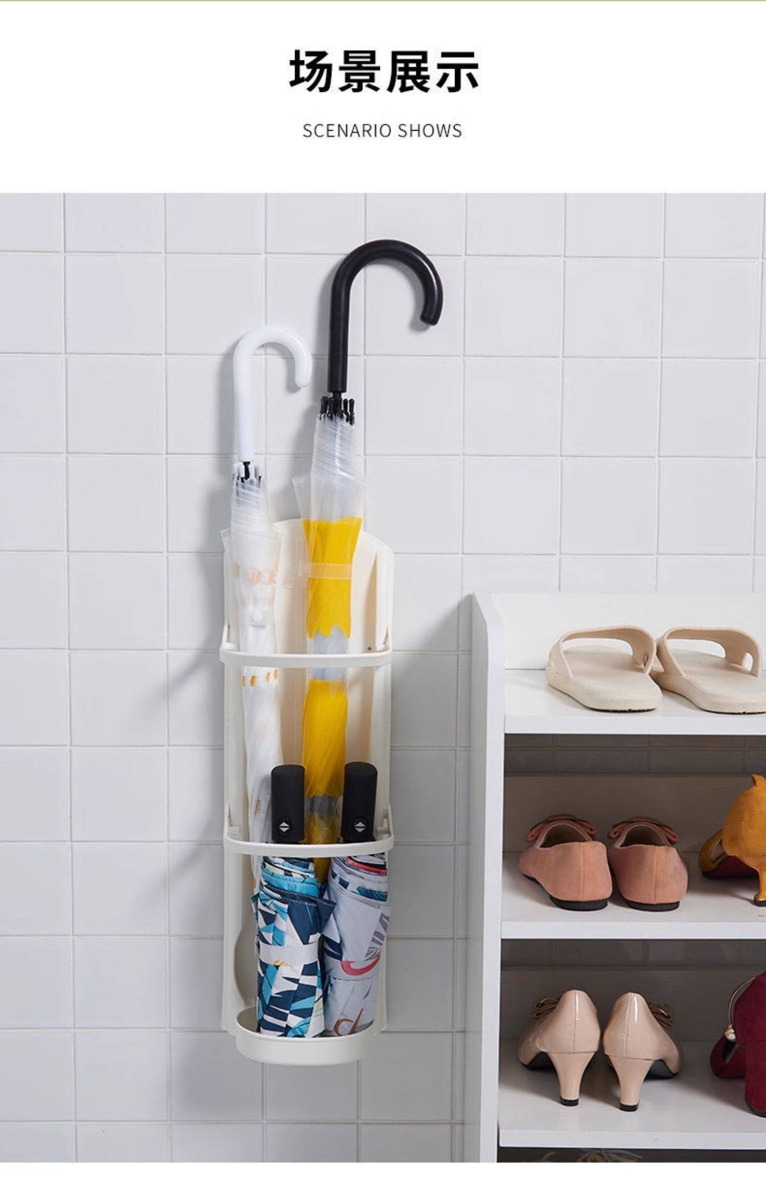 雨伞收纳架家用免打孔壁挂式壁挂伞架门口进门挂伞挂墙沥水置物架-阿里巴巴