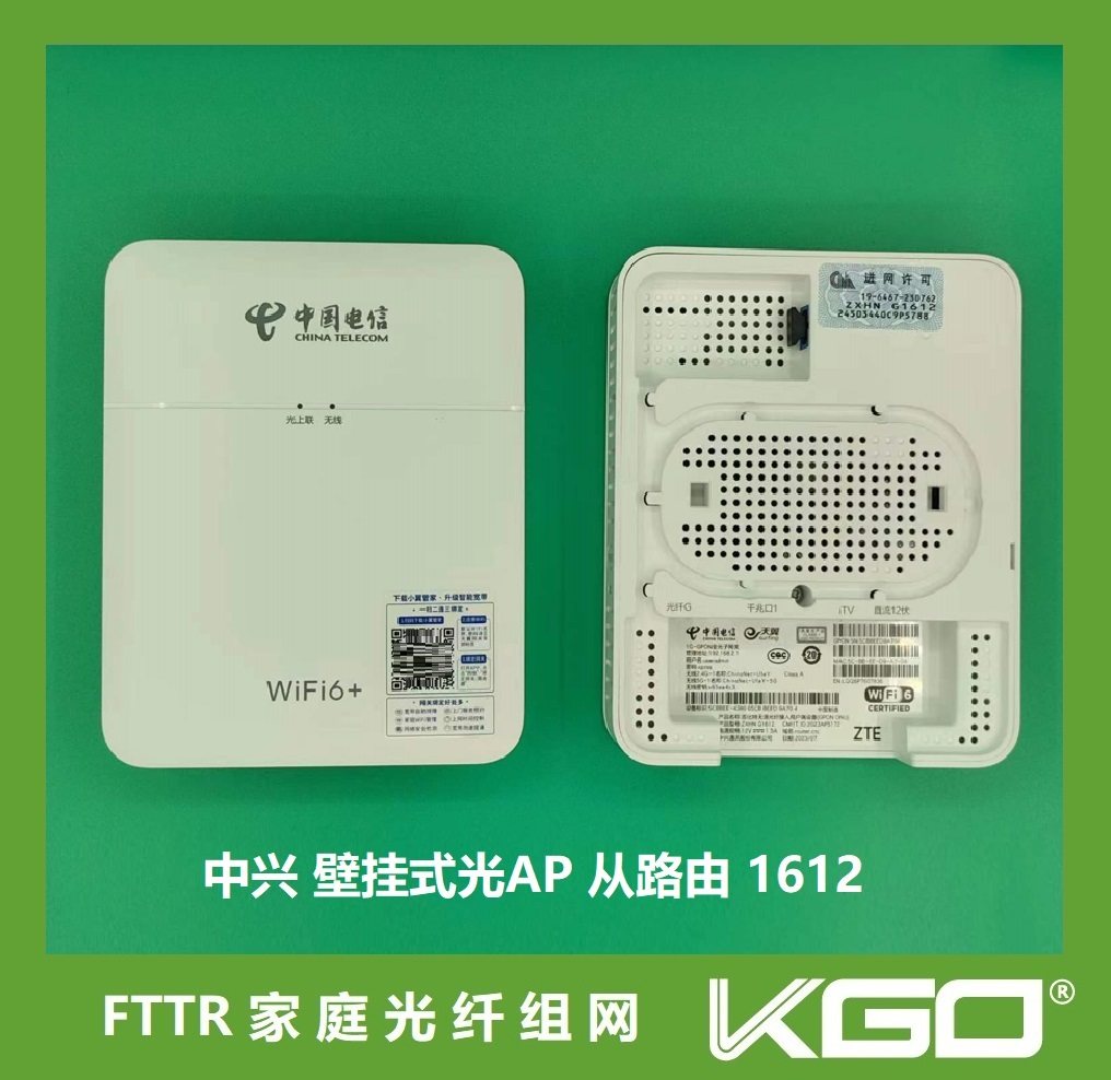 中兴FTTR全光组网壁挂式从路由G1612从光猫光AP全光组网-Taobao Malaysia