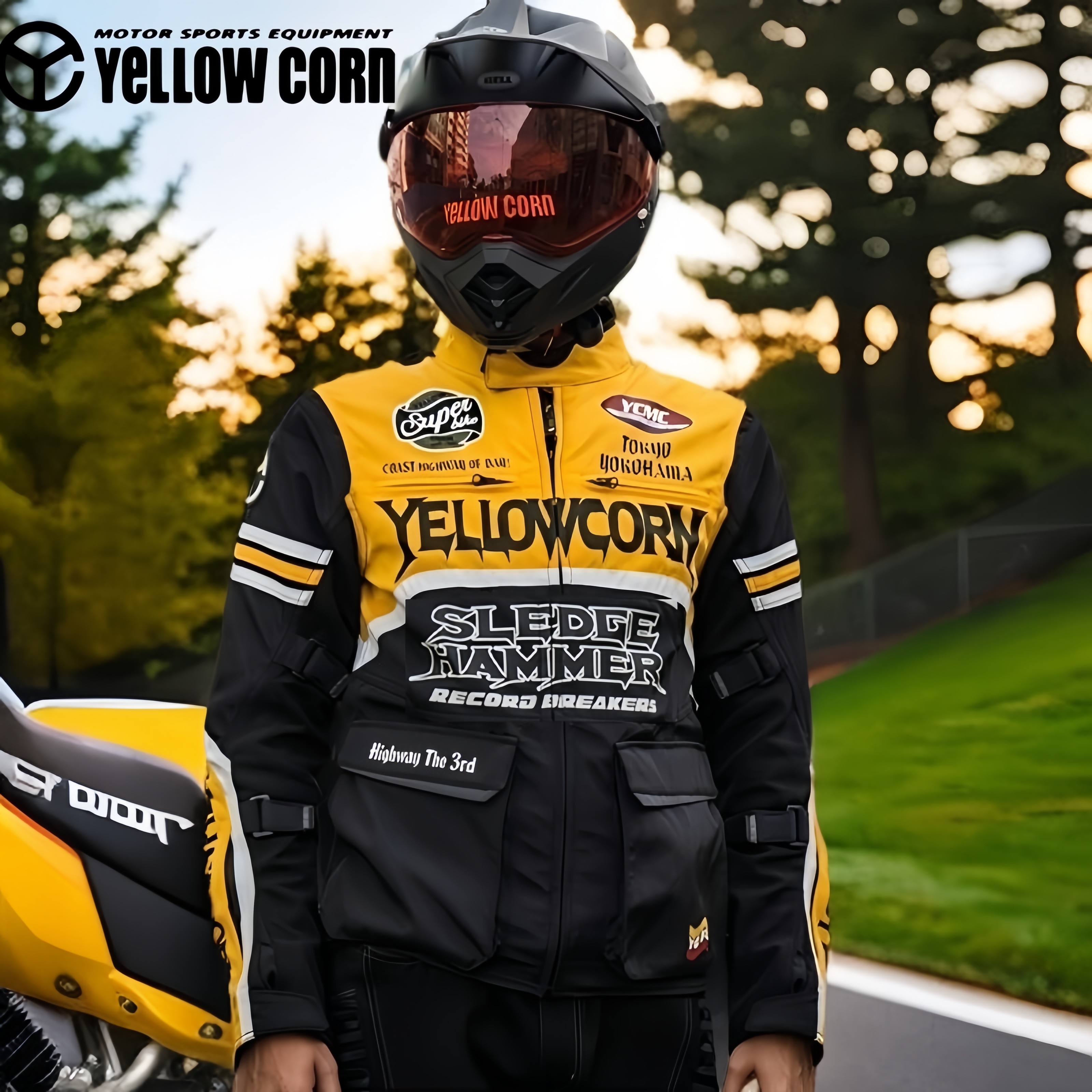 Yellowcorn 2024 new motorcycle riding suit: all-season, indestructible ...