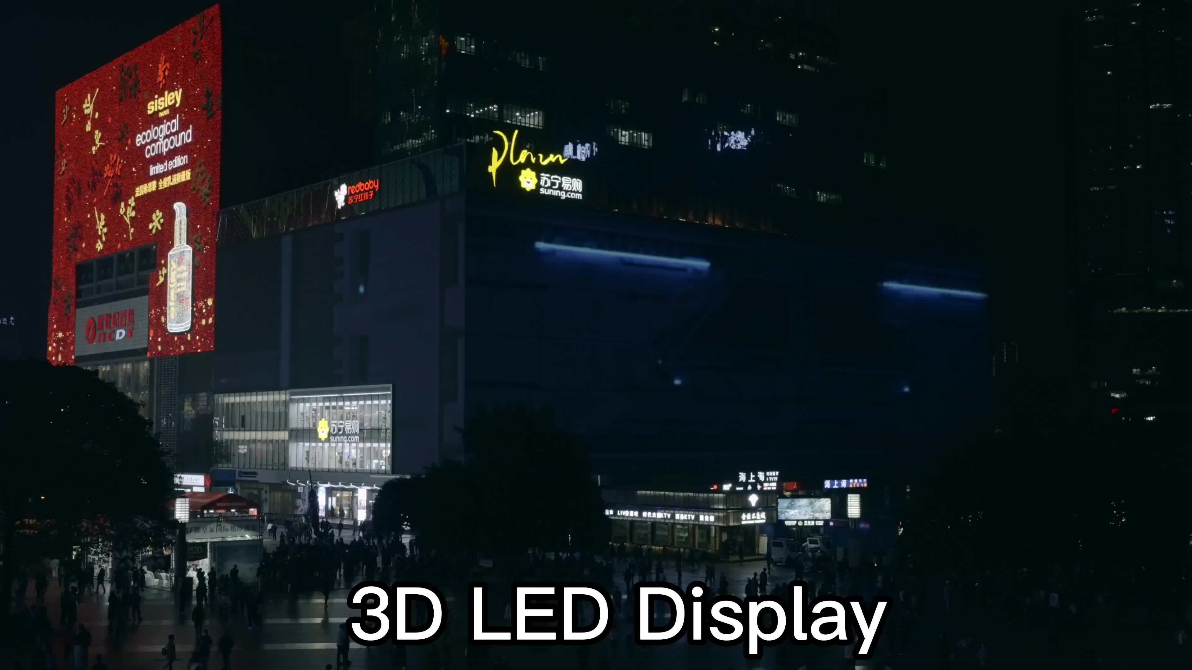 Naked-eye 3d Effect Hd Big Outdoor Advertising Smd P0.9 P1.2 P1.5 Led ...