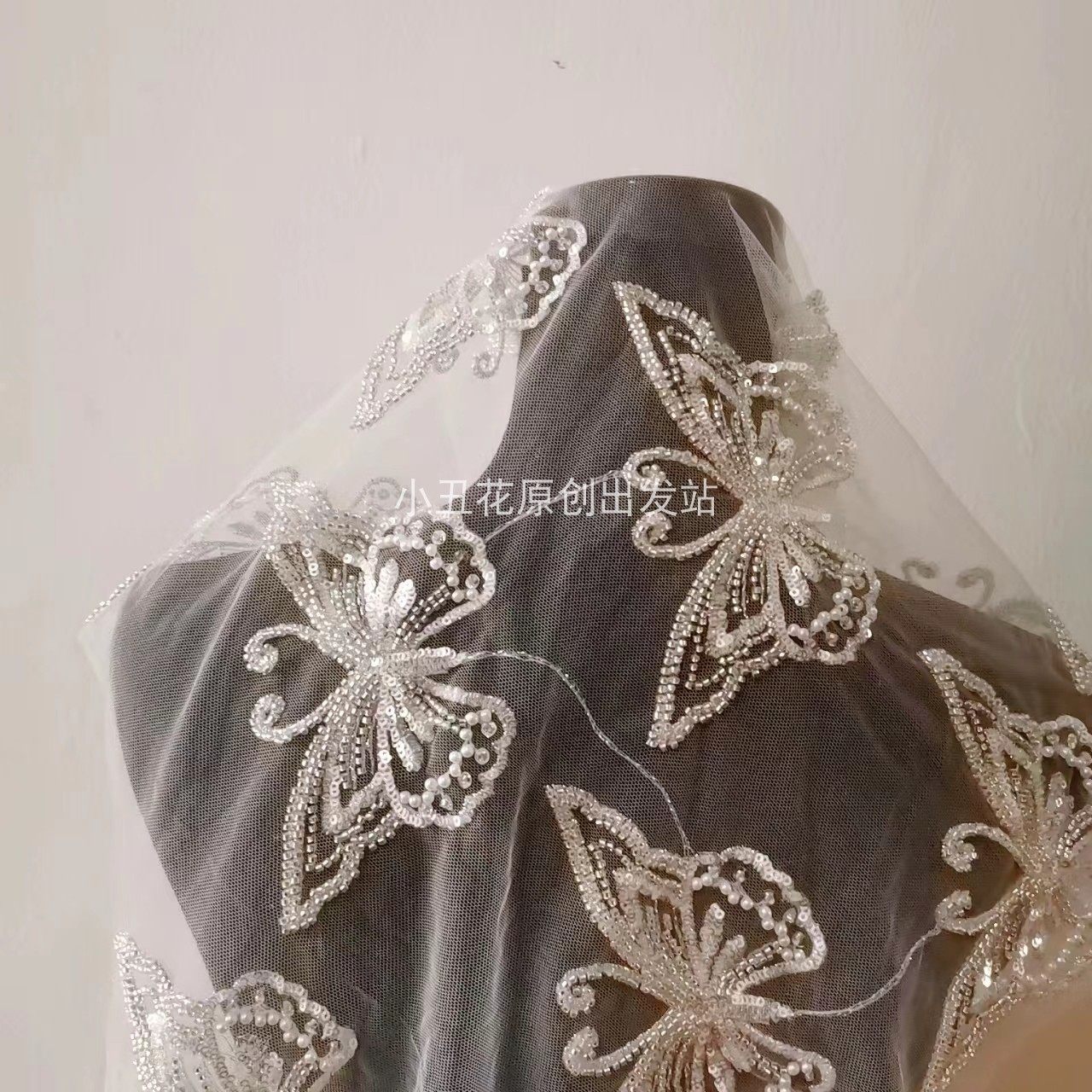 Small and medium-sized bead embroidered butterfly flower stickers: 👗 ...