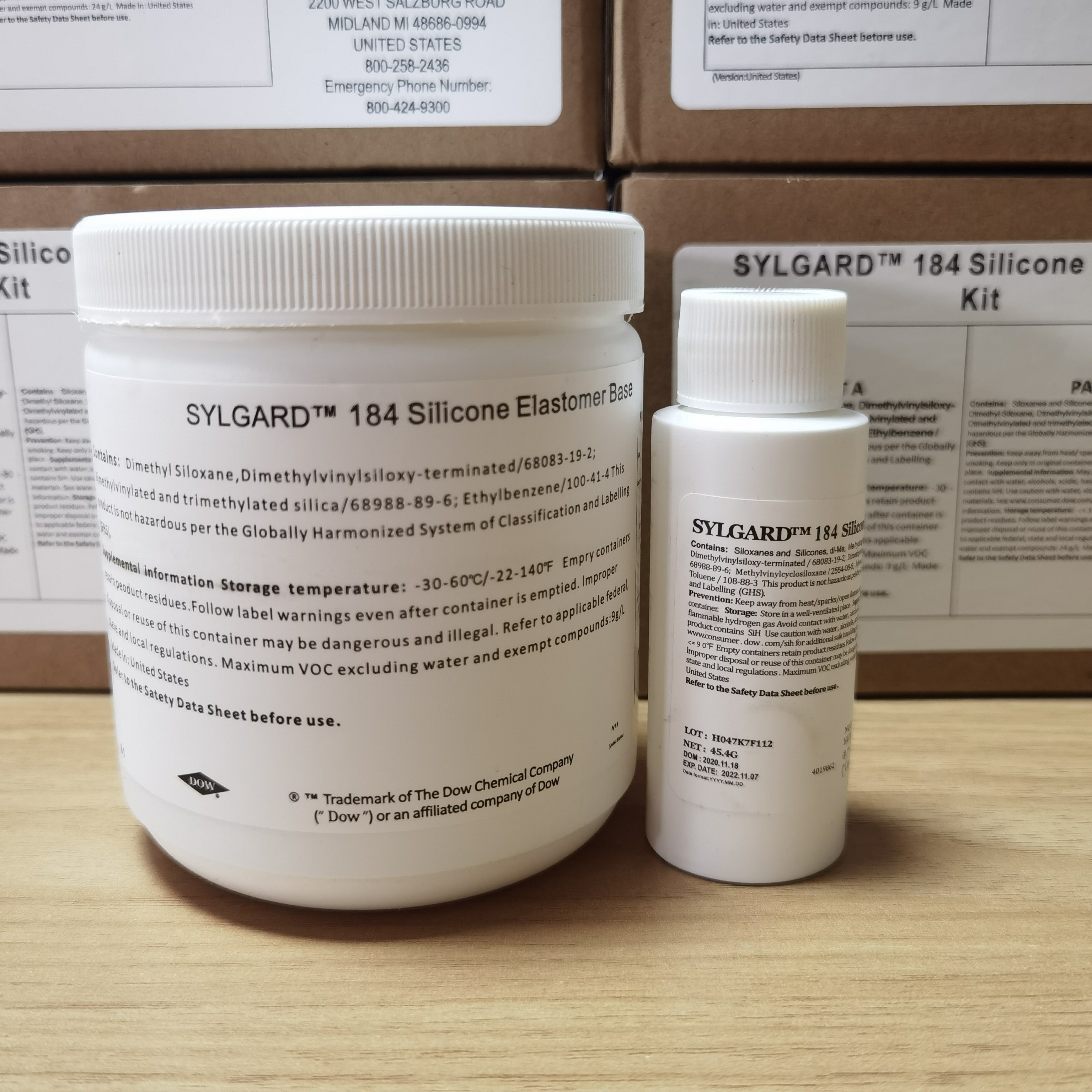 陶氏DOWSIL/道康宁 SYLGARD 184 PDMS透明灌封胶 光学胶 实验胶