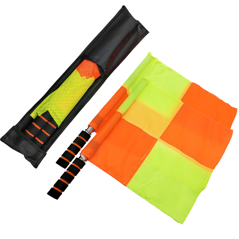 [USD 6.58] Football Match Referee Curling Flag Picker Red Yellow Label ...