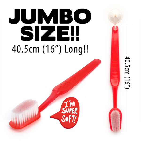 [USD 11.18] Creative extra-large toothbrush bath brush soft hair bath ...