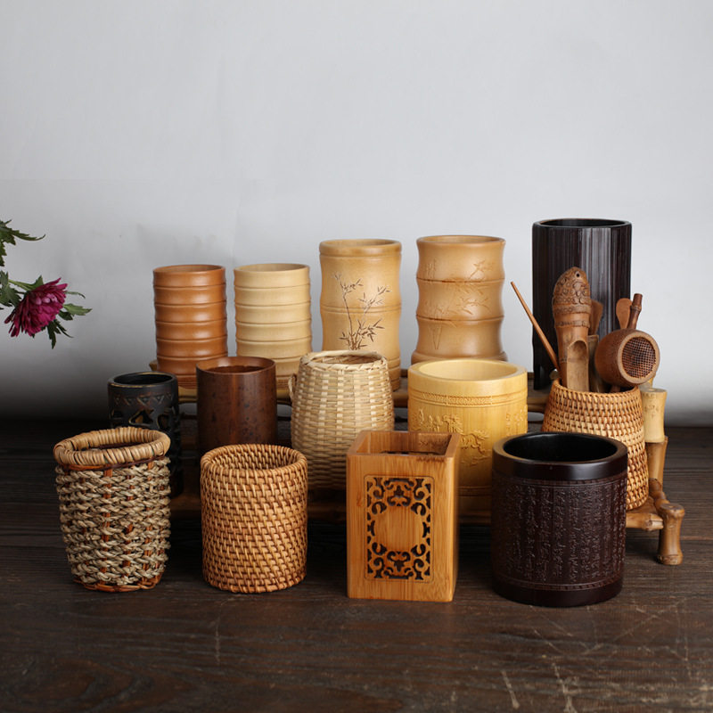 Handmade Tea Ceremony Tube Straw Weaving Rattan Weaving Bamboo Weaving ...