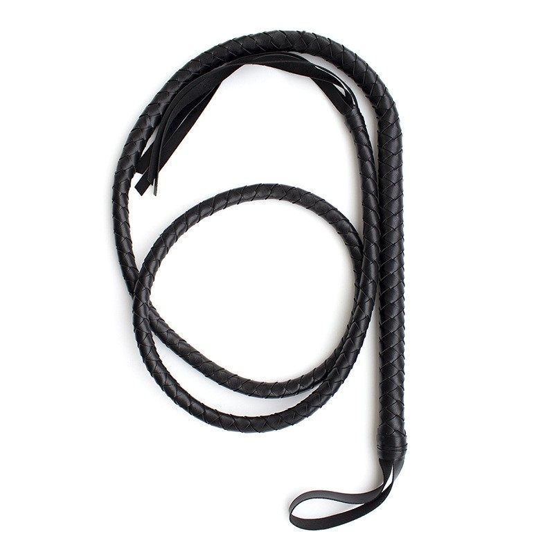 [USD 14.39] Small leather whip pp black horse whip shepu black cos ...