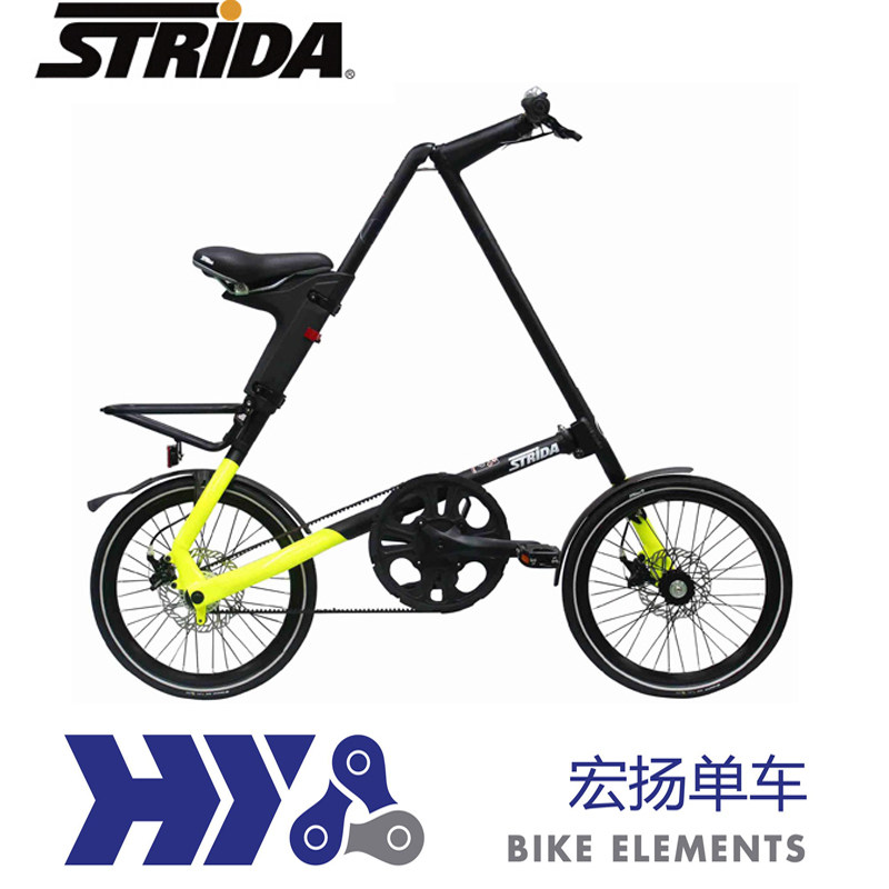 Купить складной велосипед 英国strida速立达sx超轻铝合金18寸单速折叠自行车城市休闲代步车 в ...