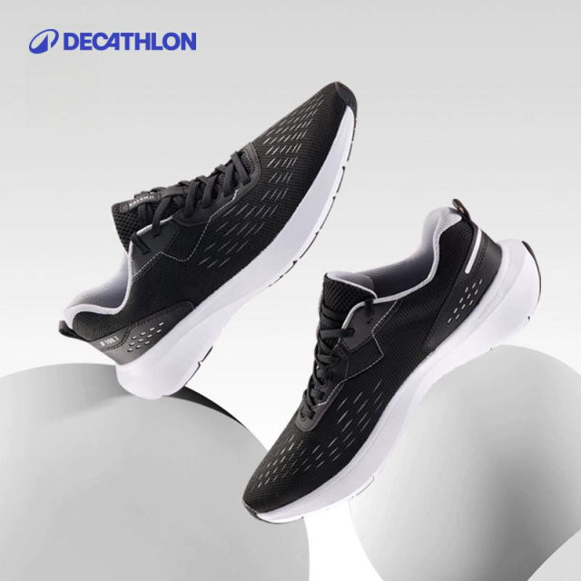 Decathlon running shoes for men and women light breathable black ...