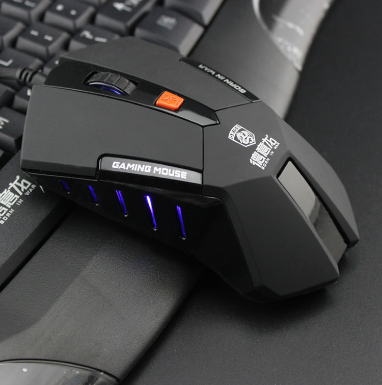 Купить Проводная мышь 德意龙g1 有线光电usb鼠标 lol游戏竞技鼠标 磨砂加重块 变速鼠标 Delog в ...