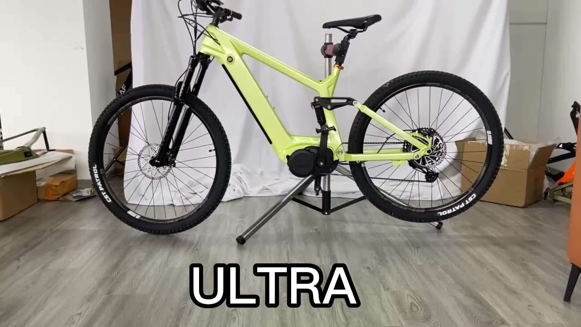 4leaf Ebike Frame Carbon Fiber Frame Mtb 29''27.5 Full Suspension Emtb ...