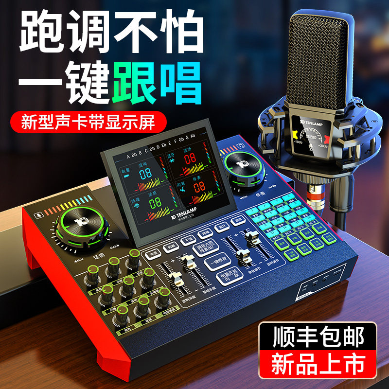 2025 ten-light g10 sound card pk pro microphone live streaming singing ...