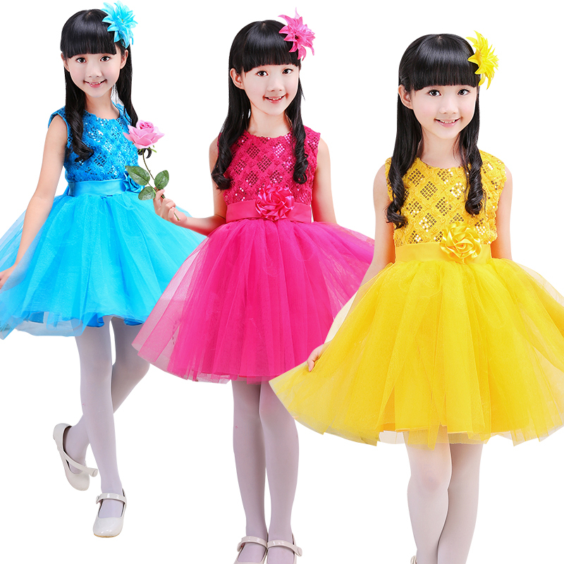 girls princess ballet chorus dresses Girls costume children sequins ...