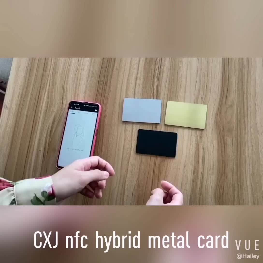 Personalized Chip Hidden Metal Nfc Business Card Ntag215 Metal Nfc Card ...