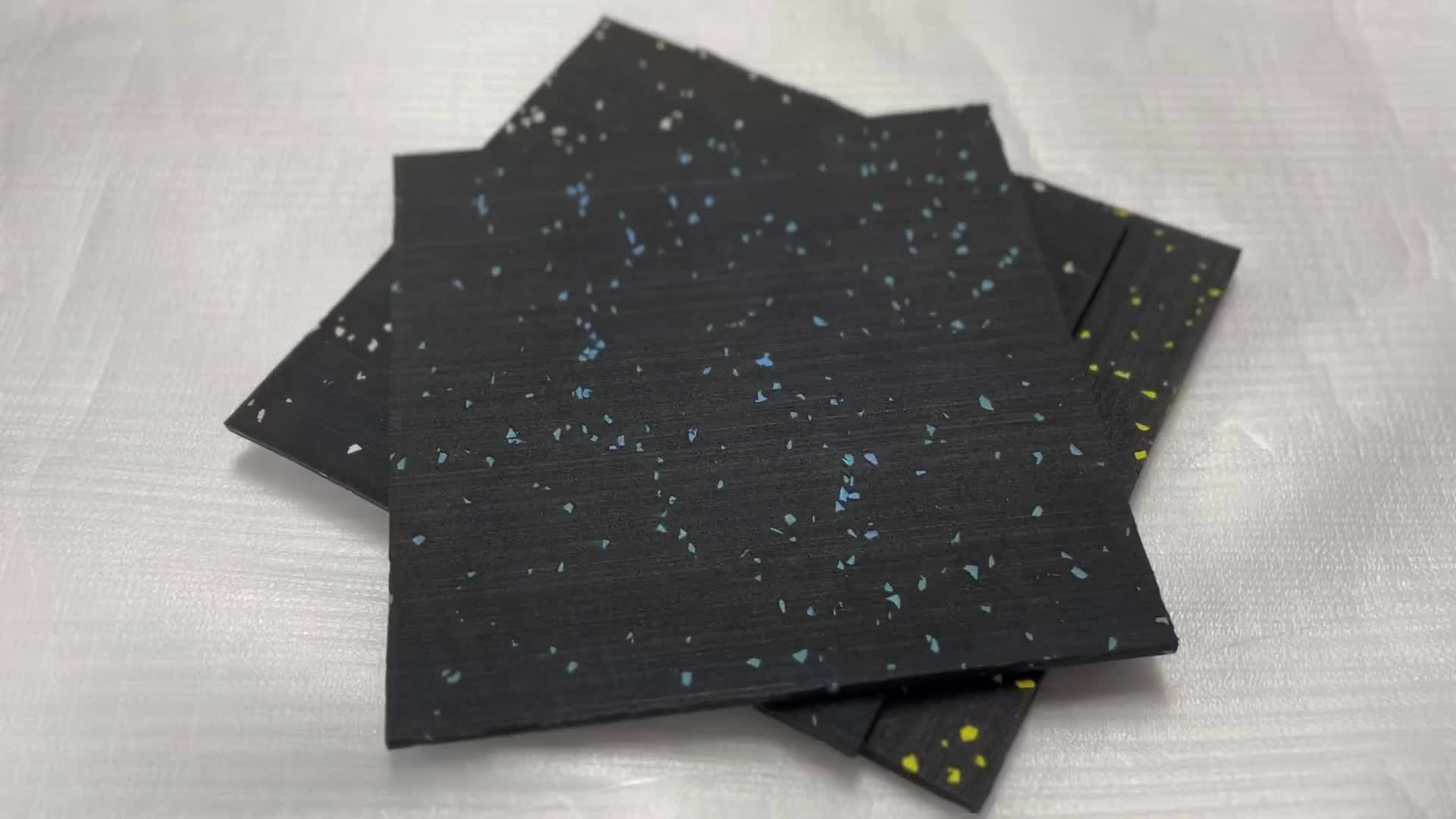 Epdm 20mm Rubber Floor Gym Equipment Rubber Tile Black Color Rubber Mat ...