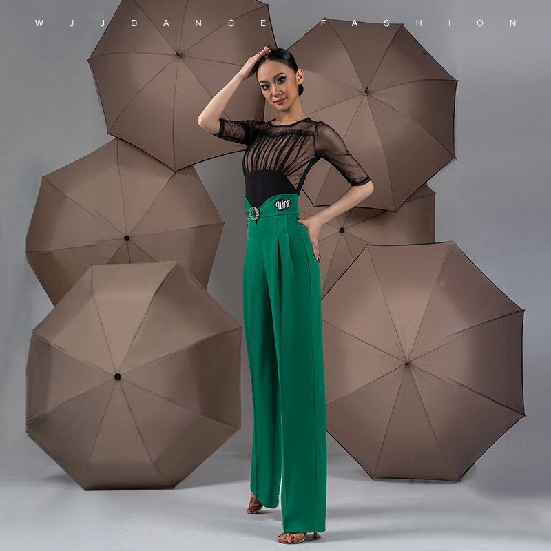 WJJdance国标舞裤2025新款：弧型高腰金属带钻圆扣，让你舞动全场，闪耀夺目！-拉丁舞下装-淘宝好物网