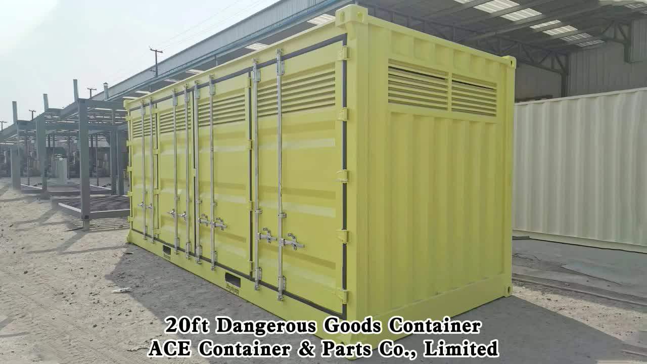 20ft Dangerous Goods Containers Open Side Dg Chemical Storage 20 Feet ...