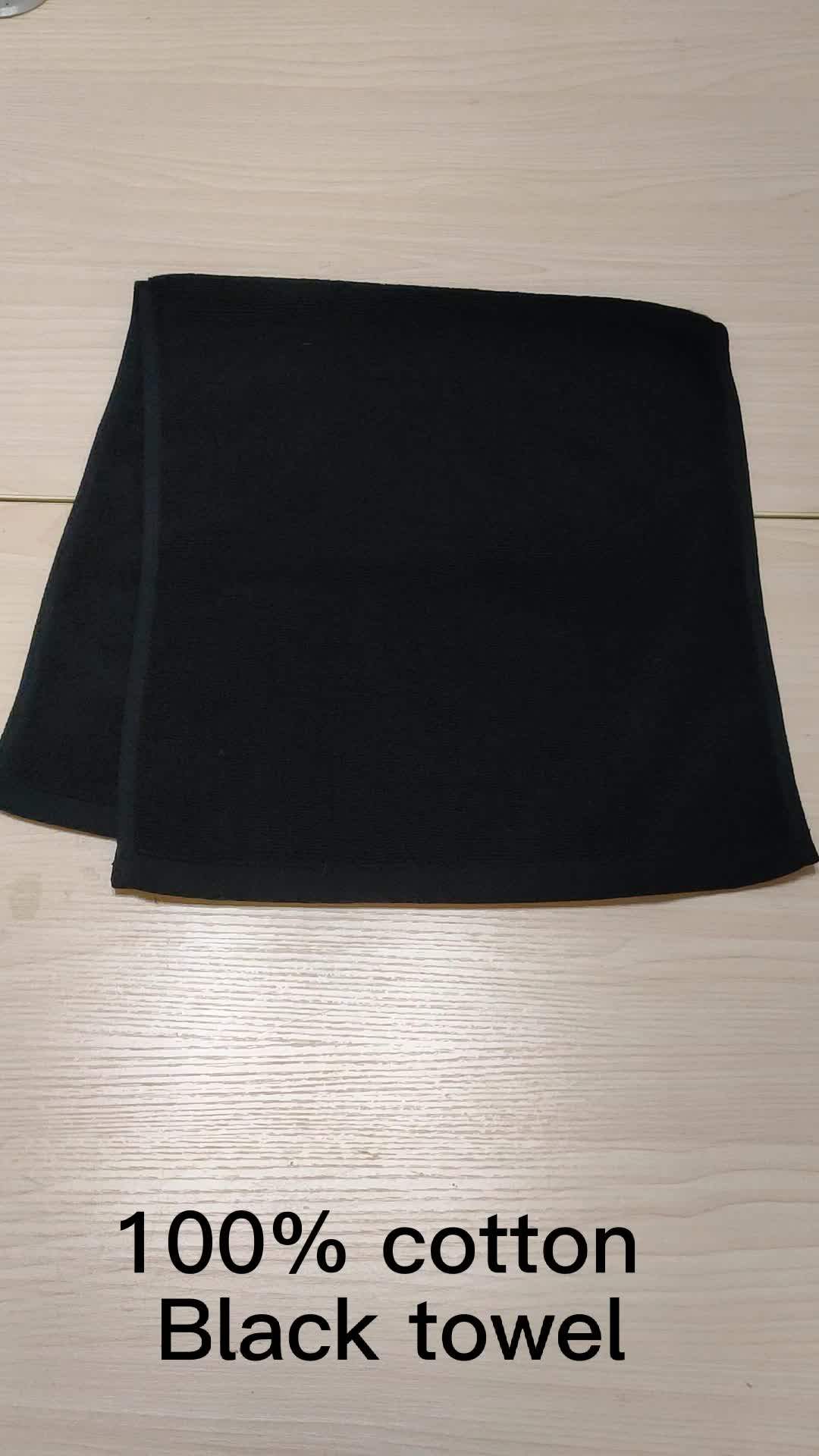 Wholesale Beauty Hand Face Bath Black Cotton Towel Black Towel Custom ...