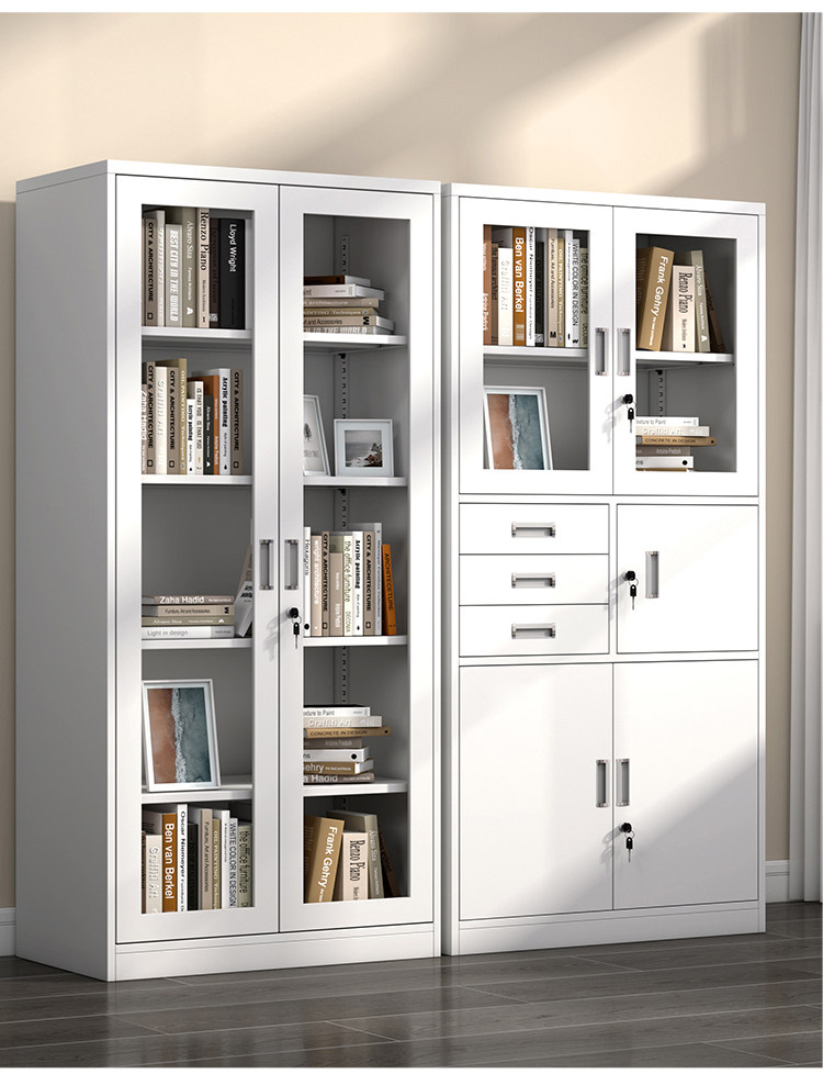 钢制办公室文件柜铁皮柜财务凭证柜带锁储物资料档案柜书柜矮柜子-阿里巴巴