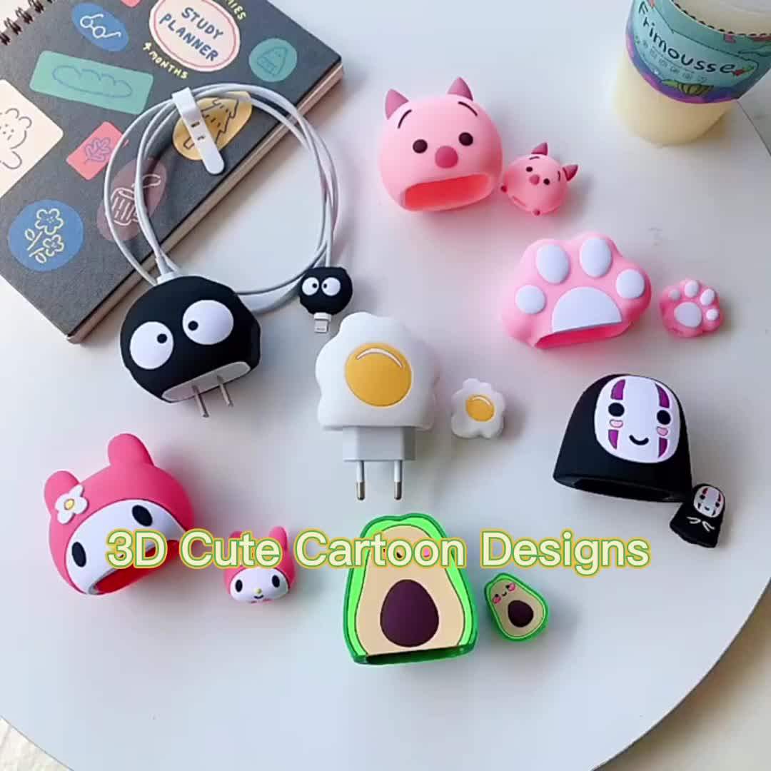 Factory Outlet Cute 3d Cartoon Anime Soft Silicone Charger Case Phone ...